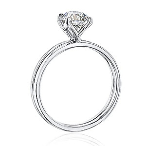 1 Carat IGI Round Floating Tulip Solitaire Bridal Set - 7.0 / yellow-gold / DE