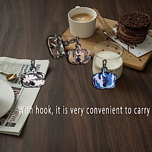 Cover for wf-1000xm4 Cases, Camo Fashion Premium Leather Business Folio Cover for Sony wf-1000xm4