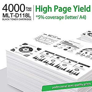 GREENCYCLE Compatible Toner Cartridge Replacement for Samsung MLT-D118L MLT-D118S D118L D118S Use for Xpress M3015DW M0365FW Printer (High Yield Black, 2-Pack)