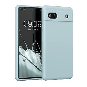 kwmobile Case Compatible with Google Pixel 6a Case - TPU Silicone Phone Cover with Soft Finish - Cool Mint