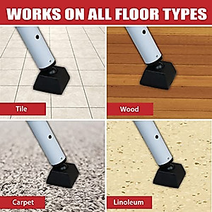 Product Trend Dual Security Bar, 1-Set Adjustable-Length Portable Strong Door Bar for Hinged and Sliding Patio Doors & Windows, Home Safety and Travel Security, Extends 28 Inches to 45 Inches, White