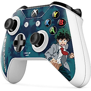 Skinit Decal Gaming Skin Compatible with Xbox One S Controller - Officially Licensed Crunchyroll Izuku Midoriya Uniform Design