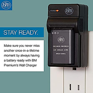 BM Premium 2 Pack of EN-EL23 Batteries and Battery Charger for Nikon Coolpix B700, P900, P600, P610, S810c Digital Camera