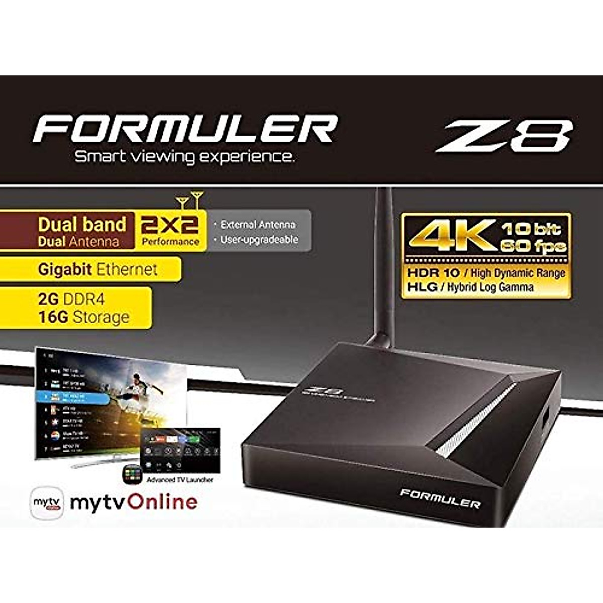 FORMULER Z8 Android Dual Band 5G Gigabit LAN 2GB RAM 16GB ROM 4K Smart Learning Remote with IR