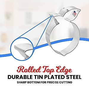 Peach Cookie Cutter 3.5 Inch – Made in the USA – Foose Cookie Cutters Tin Plated Steel - Peach Cookie Mold