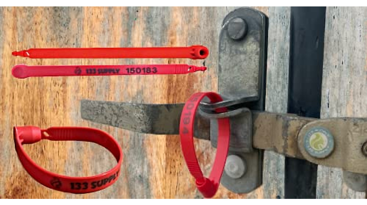 Secure Your Cargo with 133 SUPPLY Red Plastic Seals