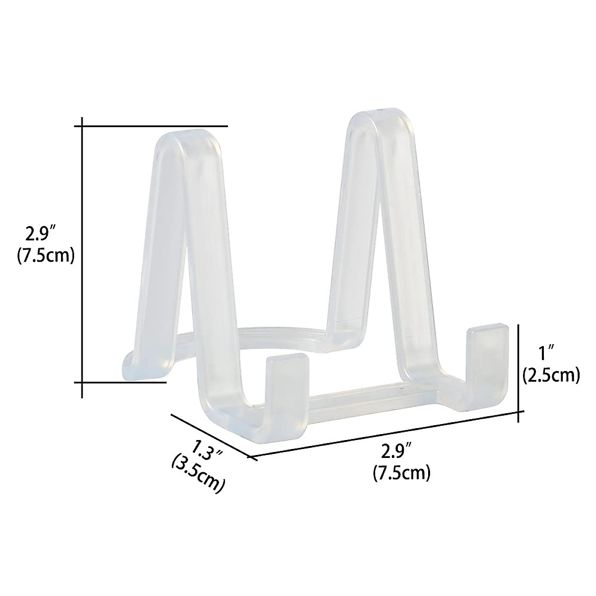 Plate Stands for Display - Plastic Easel Stand Plate Holder Display Stand Picture Frame Stand for Pictures | Photo|Decorative Plate |Dish | Tabletop Art - 3 inch-Clear