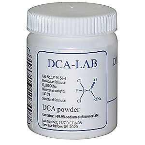 DCA - Sodium Dichloroacetate 25g Powder, Purity >99.9%, Made in Europe, by DCA-LAB, Certificate of Analysis Included, Tested in a Certified Laboratory, Buy Directly from Manufacturer, 0.9oz