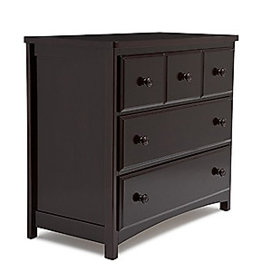 Delta Children 3 Drawer Dresser, Greenguard Gold Certified, Dark Chocolate