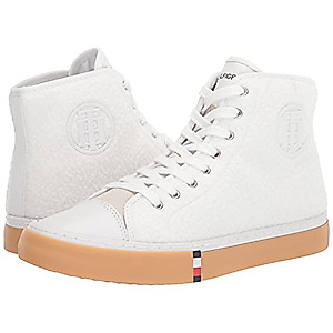 Tommy Hilfiger Women's Evee Sneaker, White, 8