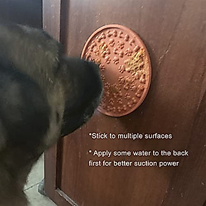 Jalousie Dog Puzzle Balls Dog Treat Dispensing Balls Non-Toxic Natural Rubber Dog Chew Toys for Puppy Pet Dog Teething Puzzle Playing Treat Dispenser Rope Balls (4 Pack Lick Mat)