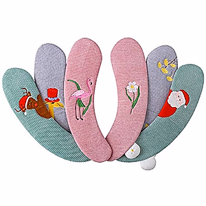 FEEGAR Toilet Seat Covers Toilet Seat Cushion Household Four Seasons Universal Paste Type Waterproof Plush to Keep Warm Green Crocodile Deer, Blue Ingot Pig, Green Christmas, Gray Giraffe, Blue Fis