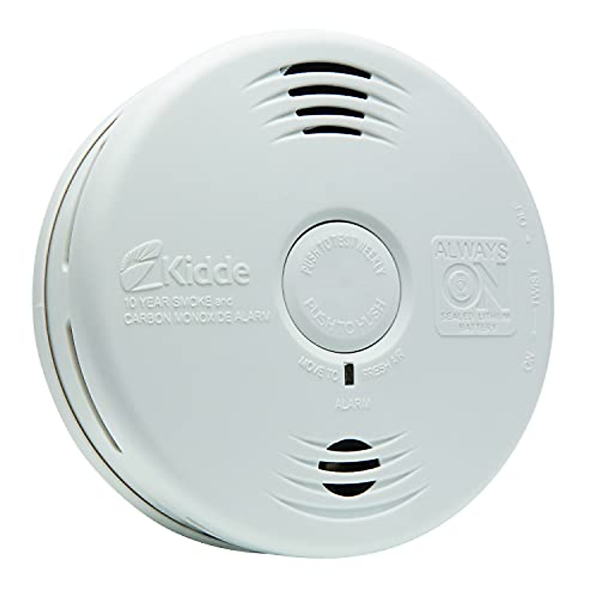 Kidde Smoke & Carbon Monoxide Detector, 10-Year Battery, Voice Alerts & Smoke & Carbon Monoxide Detector with Voice Alerts, Battery Powered, Combination Smoke & CO Alarm