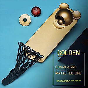 Bottle Opener Basketball with Wall Mounted Cap Catcher with Cute Mickey Fridge Magnet, Ideal Gift for Basketball, Beer Lovers, Cool Stuff Gift for Kitchen Bar