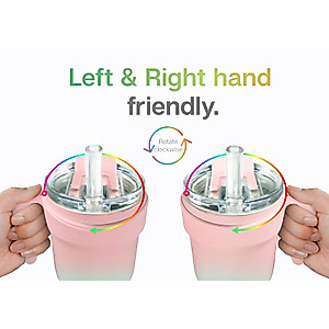 Four Leaf TrustyMate – 100% Leak Proof 40 Oz Tumbler with Handle and Built-In Straw Lid – Insulated Leak Proof Stainless Steel Tumbler