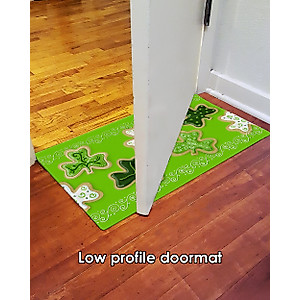 Toland Home Garden 800212 Shamrock Cookies St Pats Door Mat 18x30 Inch Spring Outdoor Doormat for Entryway Indoor Entrance