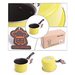 LI-GELISI Mini Chocolate Milk Pan Hard Anodized Non-Stick Coating Carbon Steel Pan 4.5 Inch Butter Sugar Melting Pot (Green)