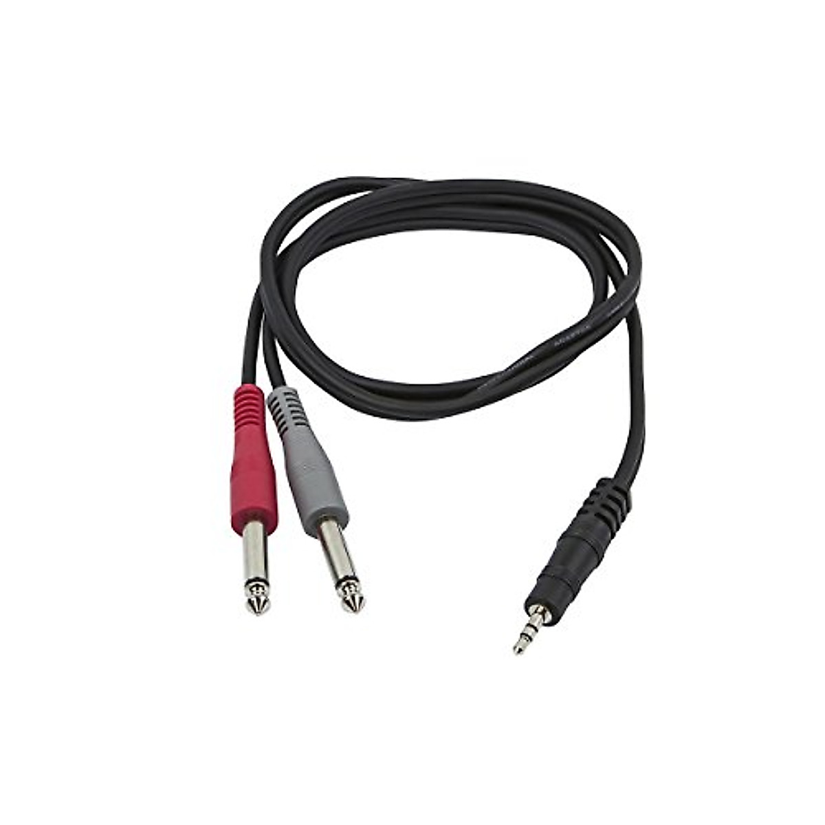 Monoprice 601045 1/8 Inch TRS Male to Dual 1/4 Inch TS Male Cable - 5 Feet- Black | Connect Your IPod, IPhone, Android SmartphoneTo Pro Audio Gear