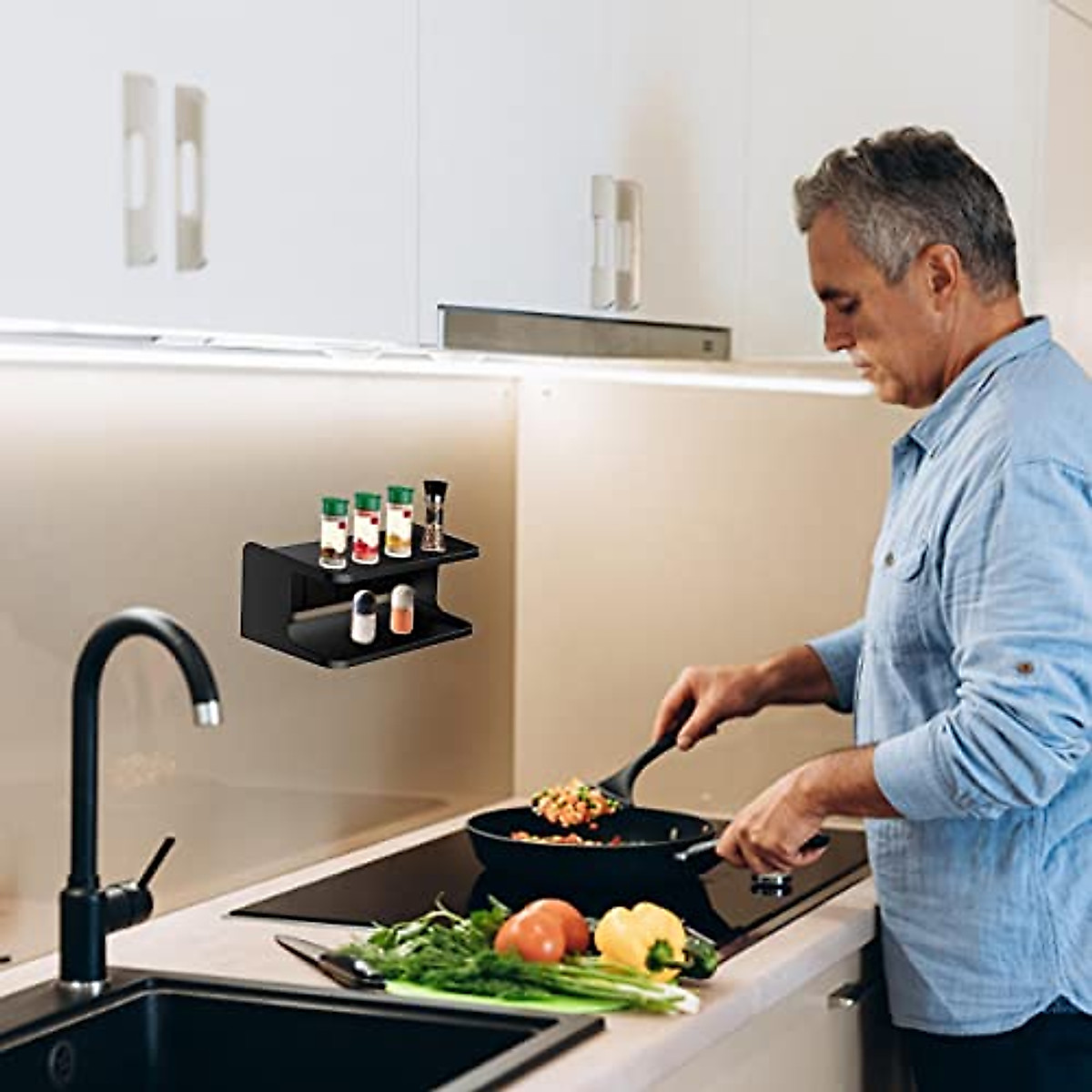 Bedside Shelf Organizer, Universal Double Layer Wall Shelves, ABS Floating Stand, Bedroom Rack Organizer Shelf, Double Layer Storage Wall Mount Shelf for Kitchen, Dorm, Bedside Wall Shelf