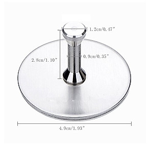 TENSKY Adhesive Bath Towel Hook Stainless Steel Robe Hook and Self Sitck On Wall Single Coat Hook Heavy Duty Brushed Finish Round Base 4 Pieces