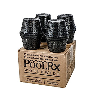 PoolRx 101067 Black Units Swimming-Pool-Algaecides (4 Pack), 20,000-30,000 Gallon