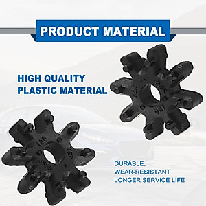 4-Pack Flexible Steering Coupler Replacement, 56315-2K000FFF Nylon Pad Plastic Rubber Wheel, Steering Coupling Steering Column Motor Compatible with Hyundai and Kia (Black)