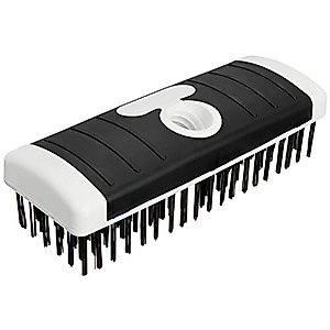 Amazon Basics 6 x 19 Soft Grip, Carbon Steel, Block Wire Brush with Pole Thread, Black, yellow
