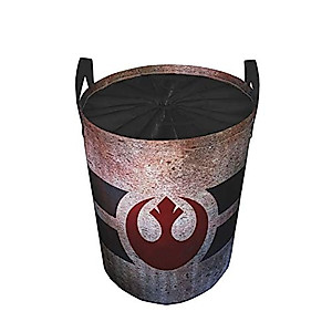 Laundry Hamper Larger Capacity Collapsible Dirty Cloth Hampers St-Ar-Wa-Rs Reb-El Alli-Ance Laundry Basket Freestanding Clothes Toy Storage Decorative Organizer In Living Room