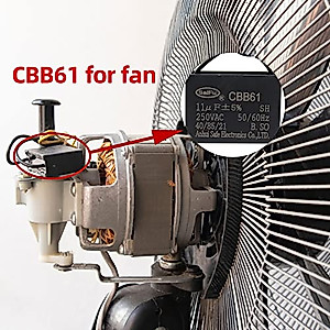 AKZYTUE CBB61 Capacitor 11uf 250V AC Ceiling Fan 2 Wire 50/60Hz for Starting Electric Fan Generator Pump Motor