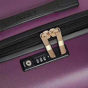 DELSEY PARIS Cruise 3.0 Hardside Expandable Luggage with Spinner Wheels, Plum, Checked 26 Inch Trunk