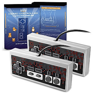 Orzly Essentials Accessory Pack for Nintendo NES Classic (NES Mini) - Accessories Bundle Includes 2X Control Pads, 2X Cable Extension Leads for Controllers and 1x Travel Bag (Console Not Included)