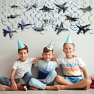 26 Pieces Airplane Hanging Swirl Decoration Hanging Swirls Supplies Cool Plane Hanging Swirl Streamers Aircraft Ceiling Streamer for Kids Birthday Baby Shower Party