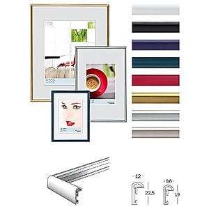 Walther Design KB550H Galeria Picture Frame, 19.75 x 19.75 inch (50 x 50 cm), Black