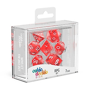 Oakie Doakie Dice RPG-Set Translucent Red