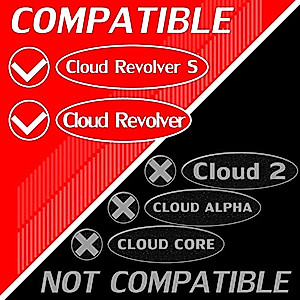 Revolver Ear Pads for Cloud Revolver / Revolver S Headset I Thicker 1 Inch Enhanced Memory Foam - Hybrid Mesh Upgrade More Comfort by DIMOST