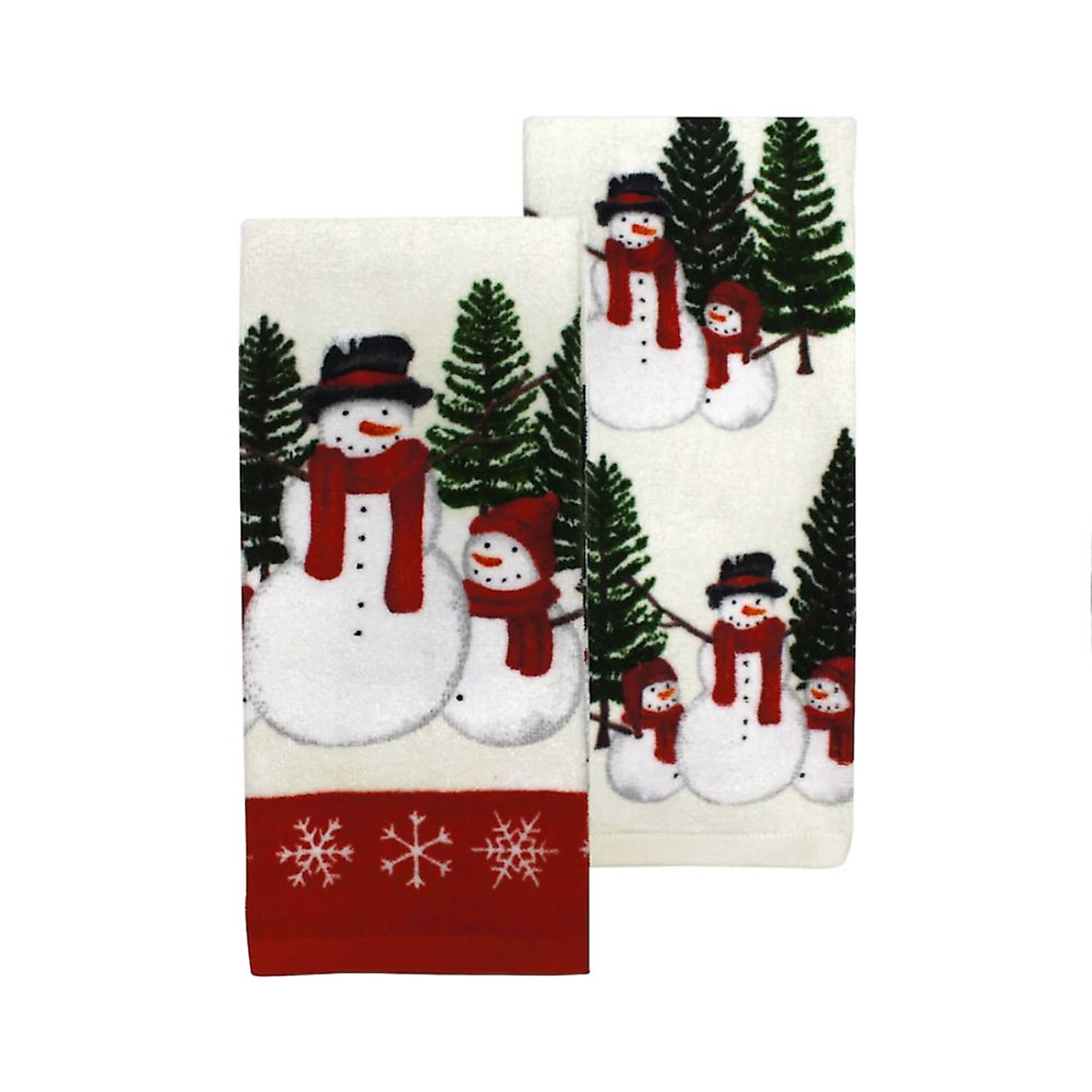 St. Nicholas Square Scenic Snowman Kitchen Towel 2-pk.