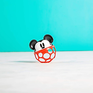 Bright Starts Disney Baby Minnie & Mickey Mouse Rattle Along Buddy Easy-Grasp Toy, Ages Newborn +