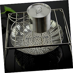 BESPORTBLE Grilling Accessories for Outdoor Grill Barbecue Charcoal Grills Outdoor Grill Accessories Portable Smoker Grill Grilling Basket Pan Backyard Cooking Grill Charcoal Bbq Pocket Metal