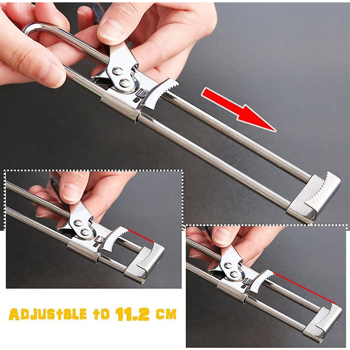 Jar Opener,Adjustable Multifunctional Bottle Opener, Iabor-Saving Stainless Steel Can Opener - Bottle Cap Fixed Manual Bottle Opener - Kitchen Utility jar Opener (A)