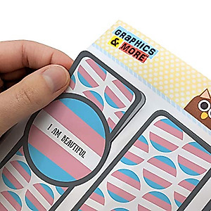 Personalized Custom 1 Line Transgender Pride Flag Set of 3 Glossy Laminated Bookmarks