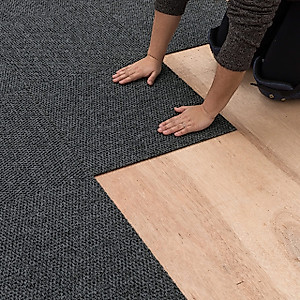 Mohawk Home 18" x 18" Indoor/Outdoor 0.25" Pile Height, Peel and Stick Carpet Tile, Grey Polyester, (10 Tiles) (22.5 sqft/Box)