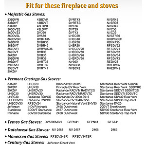 AUGSMIAR 10002265 Propane Gas Pilot Assembly, 10002265 LP 3 Way Pilot Replacement, Fit for Majestic, Temco, Vermont Castings Fireplace and Stoves