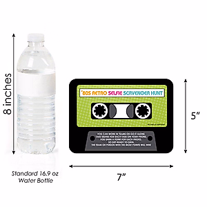 Big Dot of Happiness 80's Retro - Selfie Scavenger Hunt - Totally 1980s Party Game - Set of 12