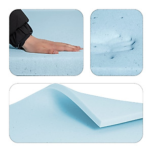 2-Inch Mattress Topper Memory Foam Pressure Relief for Back Pain Cooling Gel-Infused Gel Infused Mattress Topper Cooling & Breathable CertiPUR-US Certified (Full)