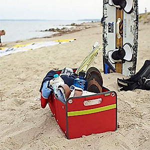 meori Foldable Box Outdoor Bahia Red Campground SUV Horse Riding Fun Sports Shopper Vacation Beach Marina, 1-Pack