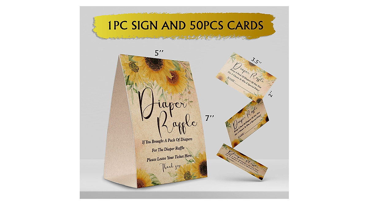 Kraft Paper Diaper Raffle Game Kit for Baby Showers