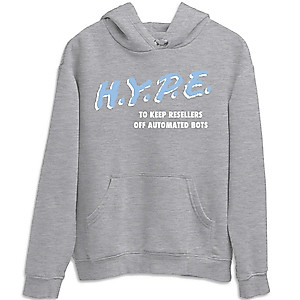 365 Printing Hype Blue White Sneaker Matching Hoodie (Heather Grey / M)