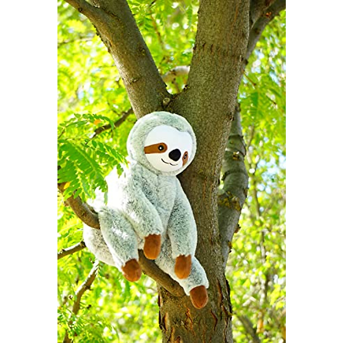 SENSORY4U Weighted Stuffed Animal- Super Soft, Cute Bear Weighted Sloth Stuffed Animal- 2.5lbs Weight for Comfort and Stress Relief- Durable, Comfy Weighted Plush Toy for Kids & Adults