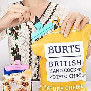 10PCS Large Chip Clips, Bag Clips, Food Clips, Sealing Clips (3 Large & 7 Small Size) , Heavy Duty Bag Clips for Food Storage with Air Tight Seal Grip, PPKKAI