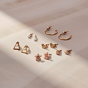 titanium Aboutdaisy 12 Pairs Acrylic Stud Set Earrings for Women, Diverse Colorful Hypoallergenic Fashion Jewelry for Special Moments Christmas Valentines Mother's day Gift